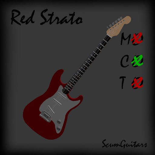 Second Life Marketplace - Red Strato [Scum Guitars] NOW MODIFY!
