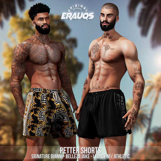 Second Life Marketplace - [ ERAUQS ] - Petter Shorts - Fatpack