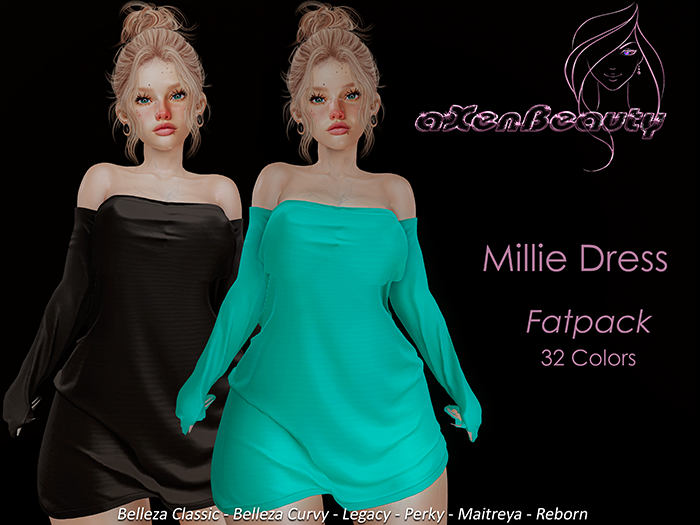 Second Life Marketplace - aX: Millie Dress 32 Colors FatPack