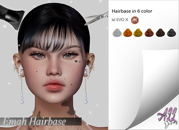 Second Life Marketplace - [All Divas] Emah hairbase EVOX