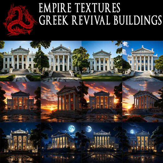 Second Life Marketplace - EMPIRE TEXTURES - greek revival buildings