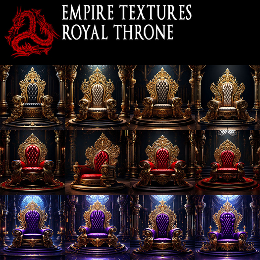 Second Life Marketplace - EMPIRE TEXTURES - royal throne