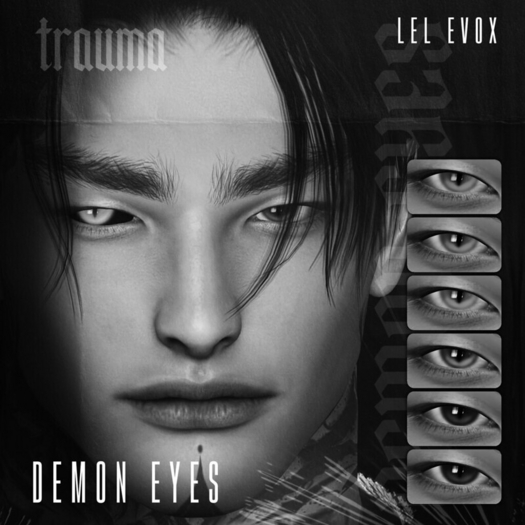 Second Life Marketplace - [TRAUMA] - DEMON EYES (Lelutka EvoX)[DEMO]