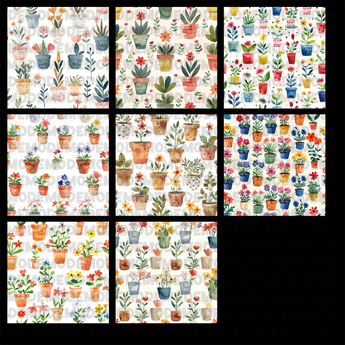 Second Life Marketplace - SATO - Flower pots seamless texture patterns