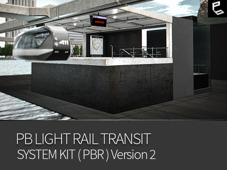 Second Life Marketplace - PB Light Rail Transit System Kit (PBR ) version 2
