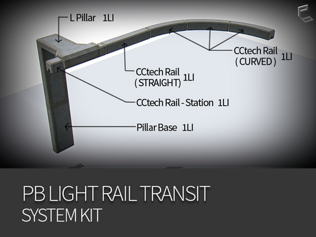 Second Life Marketplace - PB Light Rail Transit System Kit (PBR ) version 2
