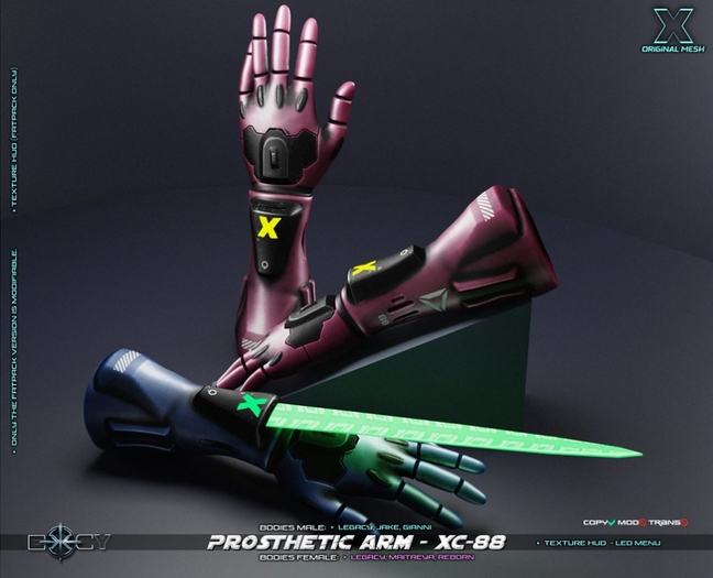 Second Life Marketplace - [x] - Prosthetic Arm - XC-88 / Fatpack