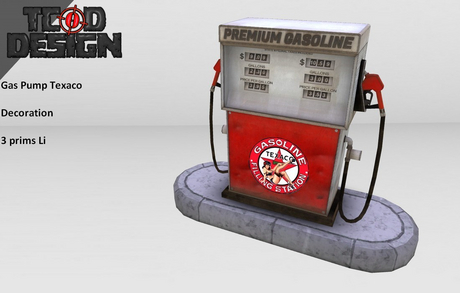 Second Life Marketplace - Gas Pump Texaco ~ Mesh