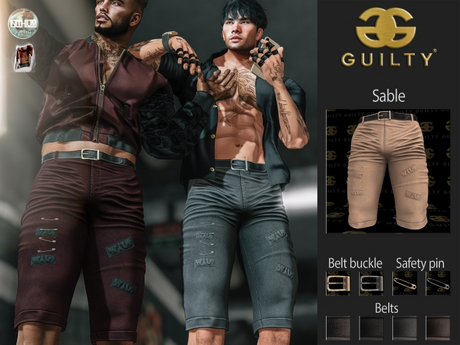 Second Life Marketplace - Guilty 151 Sam Pants-10 Sable