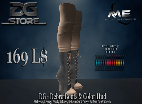 Second Life Marketplace - DG - Debra Boots & Color Hud - DEMO - DEMO