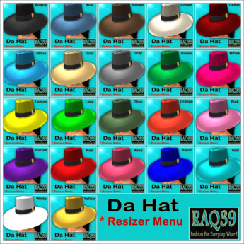 Second Life Marketplace - [R39] Da Hat-Fatpack