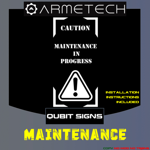 Second Life Marketplace - Armetech - Qubit Signs - Maintenance