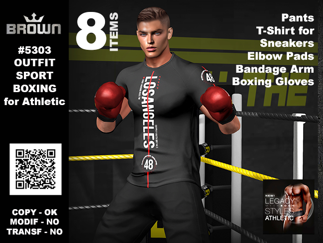 Second Life Marketplace - 5303 OUTFIT SPORT BOXING for Athletic