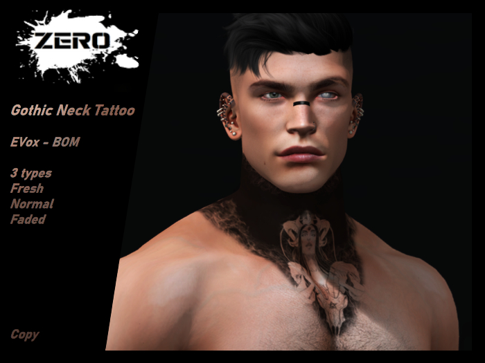 Second Life Marketplace - [ZERO] Tattoo Neck // Gothic Neck Ink - EvoX ...