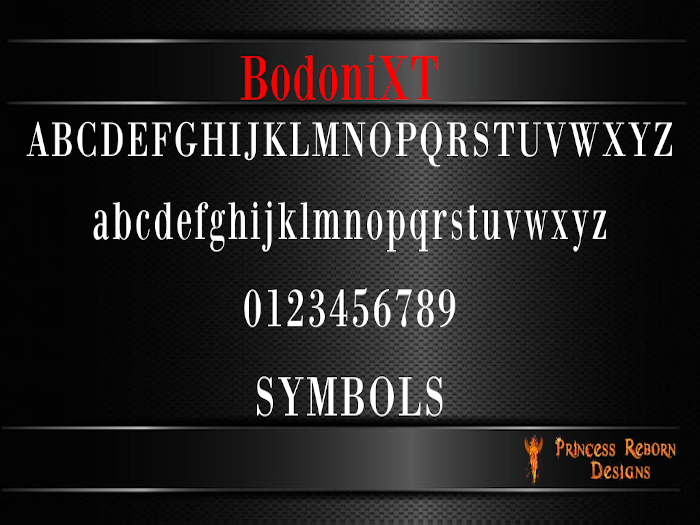 Second Life Marketplace - BodoniXT Mesh Letters, Numbers, & Symbols "BOXED"