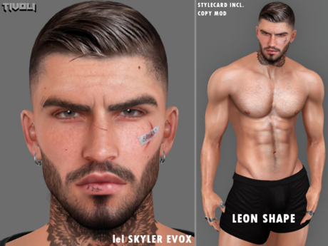 Second Life Marketplace - -Tivoli inc - Leon Shape lelutka Skyler EVOX
