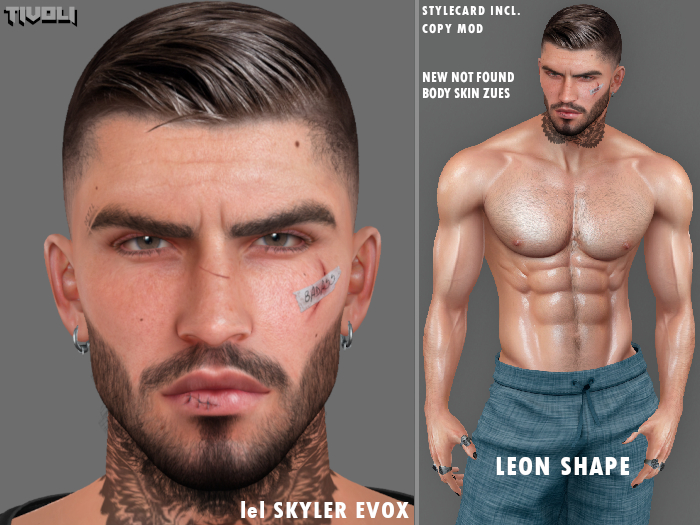 Second Life Marketplace - -Tivoli inc - Leon Shape lelutka Skyler EVOX
