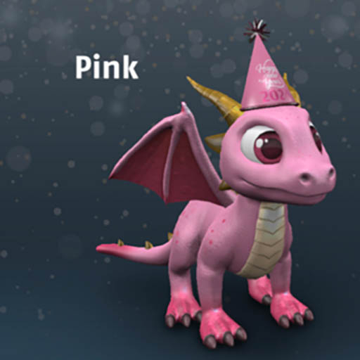 Second Life Marketplace - Dragoos Companion - New Year 2024 Pink