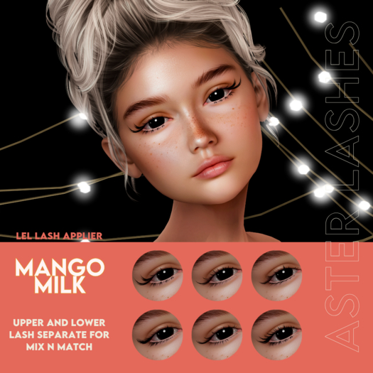 Second Life Marketplace - Mango Milk Aster Lashes