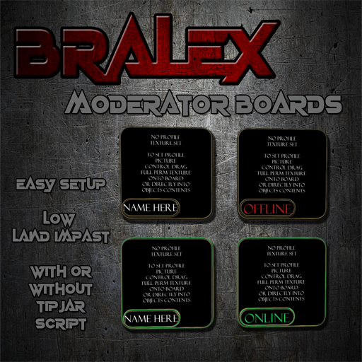 Second Life Marketplace - BRALEX - Moderator Board System V1