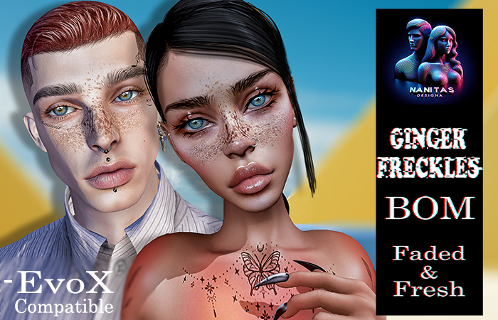 Second Life Marketplace - NANITAS DESIGNA - Ginger Face Freckles - BOM
