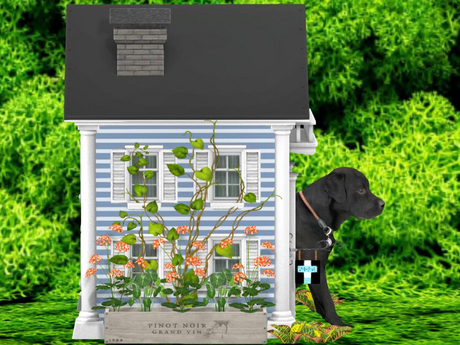 Second Life Marketplace - BLACK LABRADOR RETRIEVER DOG HOUSE