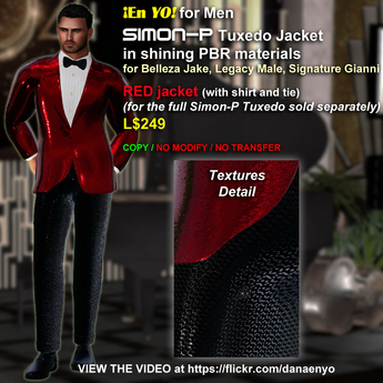 Second Life Marketplace - En YO! Men Simon-P Tuxedo Jacket Jake/Gianni ...