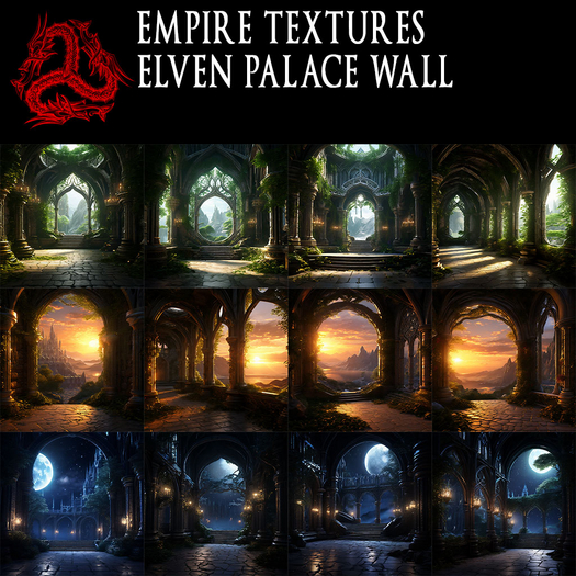 Second Life Marketplace - EMPIRE TEXTURES - Elven Palace Wall