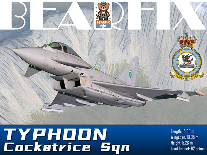 Second Life Marketplace - *Bearfix* Typhoon RAF 3Sqn Cockatrice