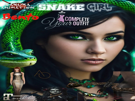 Second Life Marketplace - Snake Girl Ao Bento + Outfit complete snake ...