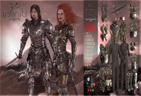 Second Life Marketplace - IP - White Knights set LEGACY FEM