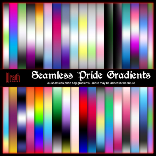 Second Life Marketplace - - wraith creative - Seamless Pride Gradients