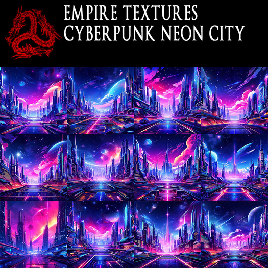 Second Life Marketplace - EMPIRE TEXTURES - cyberpunk neon city