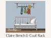 Second Life Marketplace - Bricolage Claire Bench & Coat Rack Fatpack PG