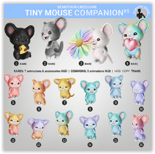 Second Life Marketplace - 13. SEmotion Libellune Tiny Mouse XS Companion