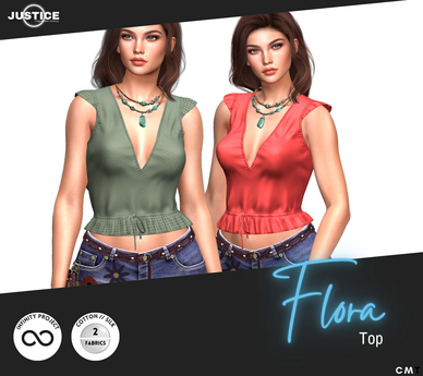 Second Life Marketplace - [JUSTICE] FLORA TOP - LEGACY