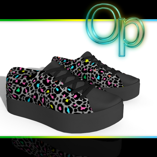 Second Life Marketplace - Leopard Fran Sneakers LaraX