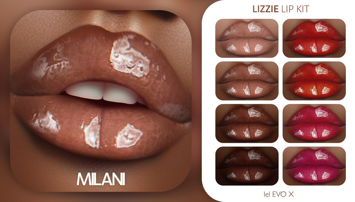 Second Life Marketplace - MILANI - "LIZZIE" LIP KIT / FATPACK