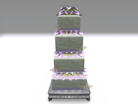 Second Life Marketplace - ~ABWY~ Stacked Lilies Wedding Cake