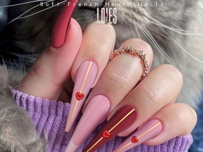 Second Life Marketplace - L O I E S . Soft French Heart Nails