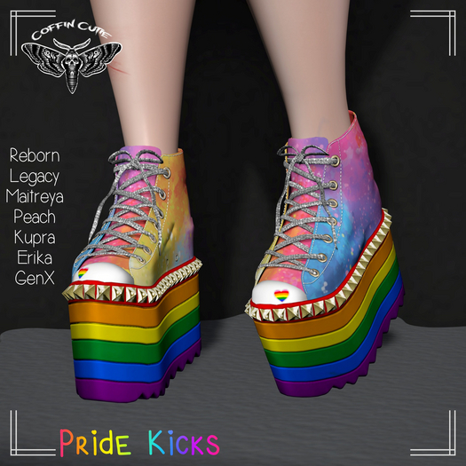 Second Life Marketplace - {.Coffin - Cutie.} Pride Kicks (ADD)