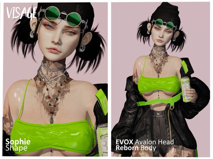 Second Life Marketplace Visage Sophie Shape Lelutka Evox Avalon