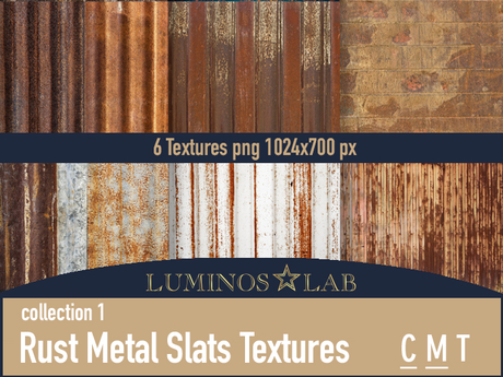 Second Life Marketplace - LL Rust Metal Slats Textures (collection 1)