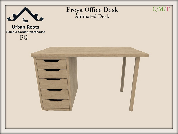 Second Life Marketplace - UR Freya Office Desk (PG)