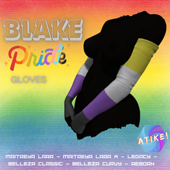 Second Life Marketplace - ATIKE! - BLAKE PRIDE GLOVES W - Non-binary ...