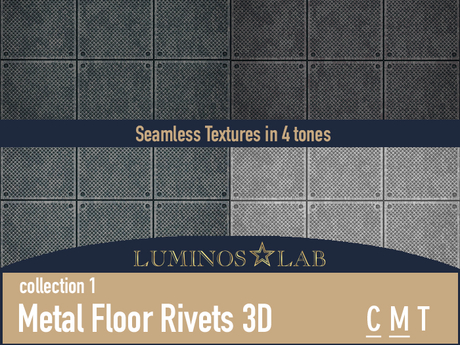 Second Life Marketplace - LL Metal Floor Rivets Textures 3D (collection 1)
