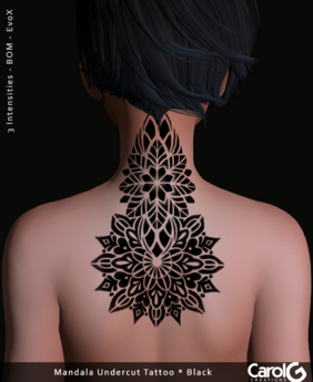 Second Life Marketplace - [CAROL G] Mandala Undercut Tattoo