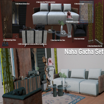 Second Life Marketplace - 2. Black . Sand Naha Gacha SOFA FFM