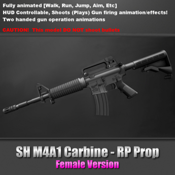 Second Life Marketplace - SH RP Prop Gun - M4A1 Carbine (Female Version)