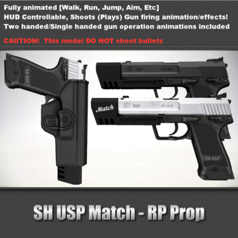 Second Life Marketplace - SH RP Prop Gun - USP Match
